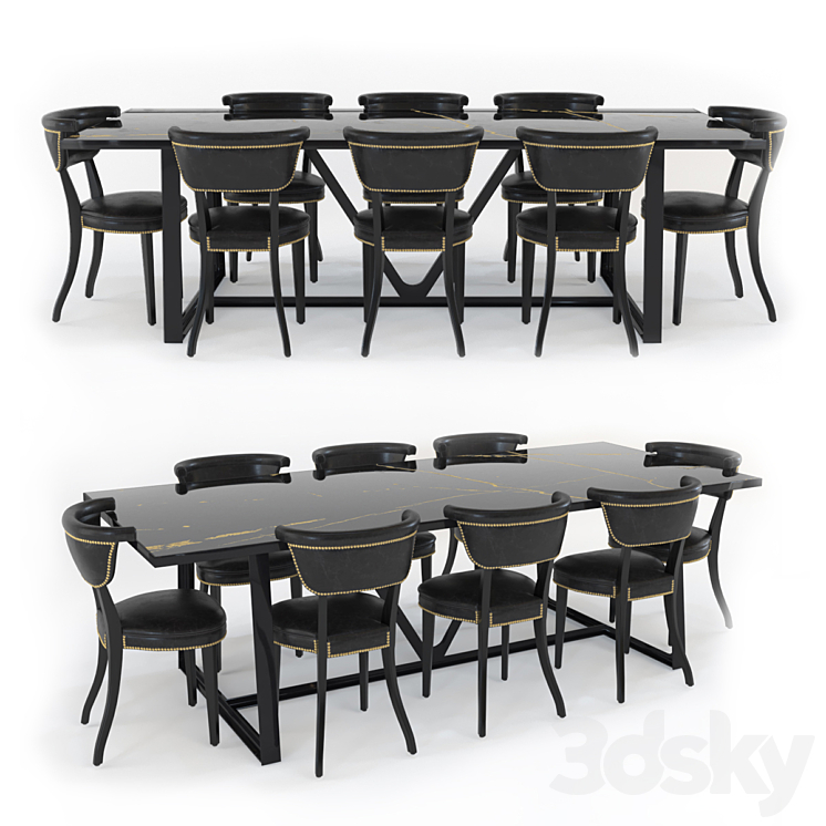 Timothy Oulton - Hestia dining table & - Table + Chair - 3D model