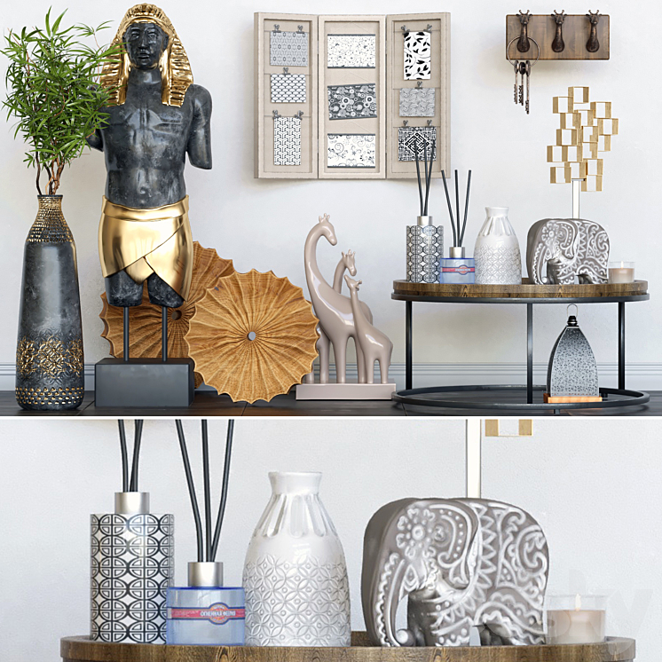 Decorative set with statue 28 - Other decorative objects - 3D model