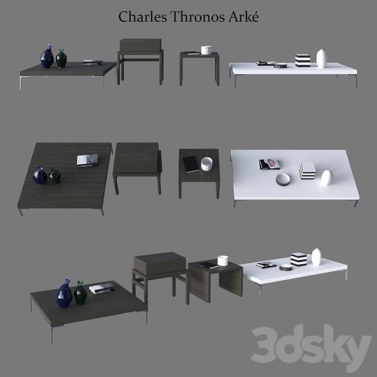 B & B Italia Maxalto COFFEE TABLES Charles Thronos Arké - Table - 3D model