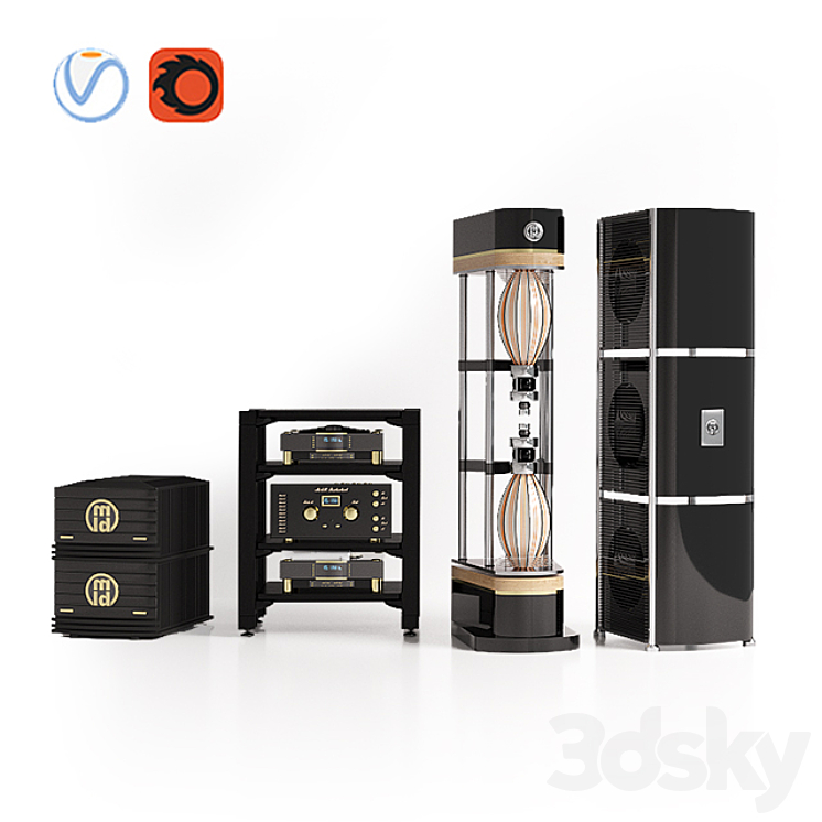 Acoustic system MBL - Audio tech - 3D model