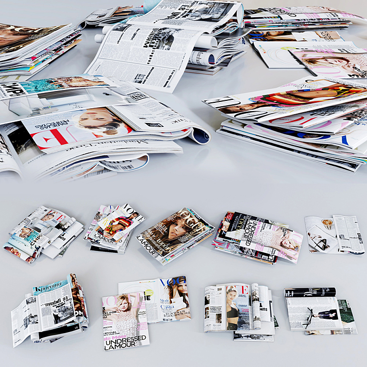 Journal set 5 - Books - 3D model
