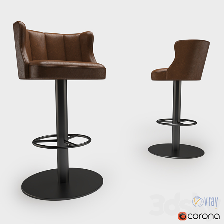 UHS Memphis barstool - Chair - 3D model