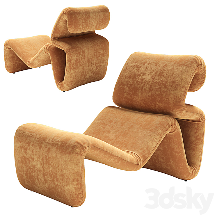 Etcetera Lounge Chair Jan Ekselius - Arm chair - 3D model