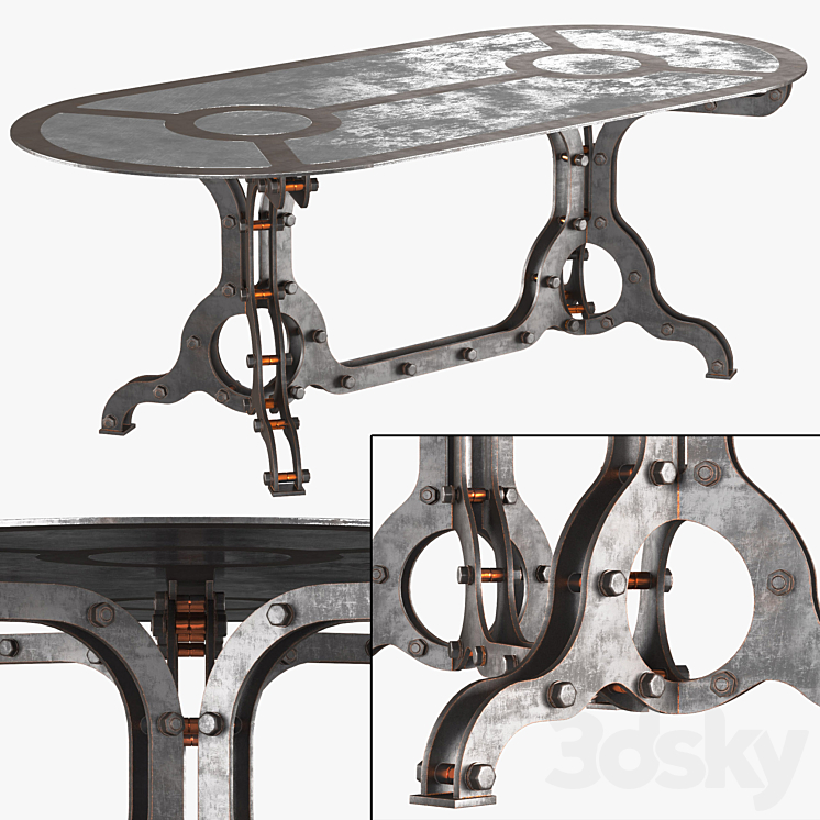 Rust coffe table - Table - 3D model