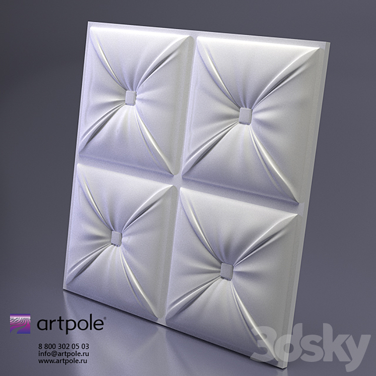 Plaster 3d panel Chester from Artpole - 3D panel - 3D model