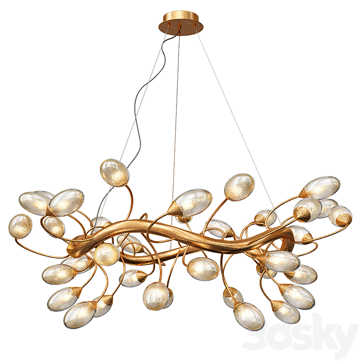Serip Lotus Lighting_4 - Pendant light - 3D model