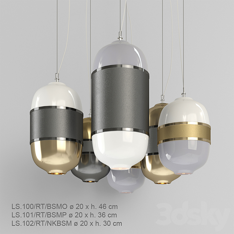 Lorenzon Chandelier COCOON - Pendant light - 3D model