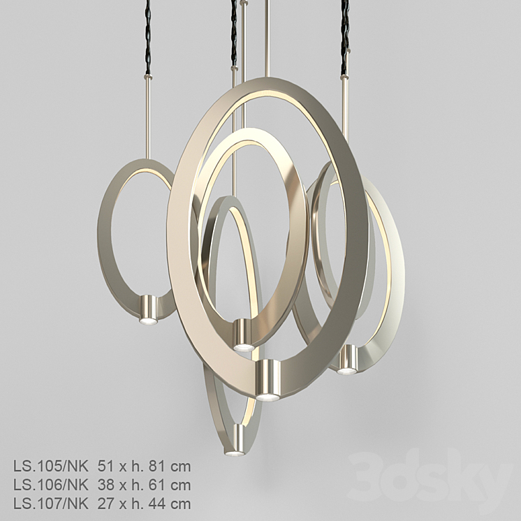 Lorenzon Chandelier ECLIPSE - Pendant light - 3D model