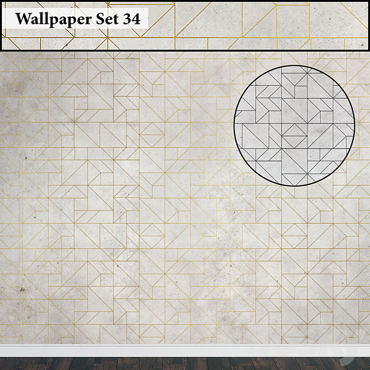 Wallpapers Set 34 - Wall covering - 3D model