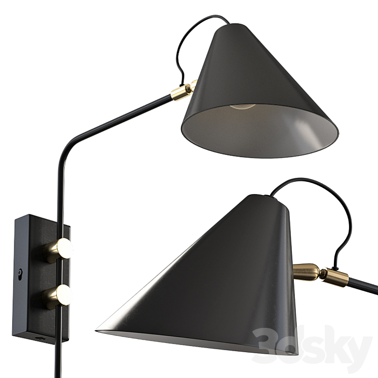 Lamp House Doctor Wall Club Black - Wall light - 3D model