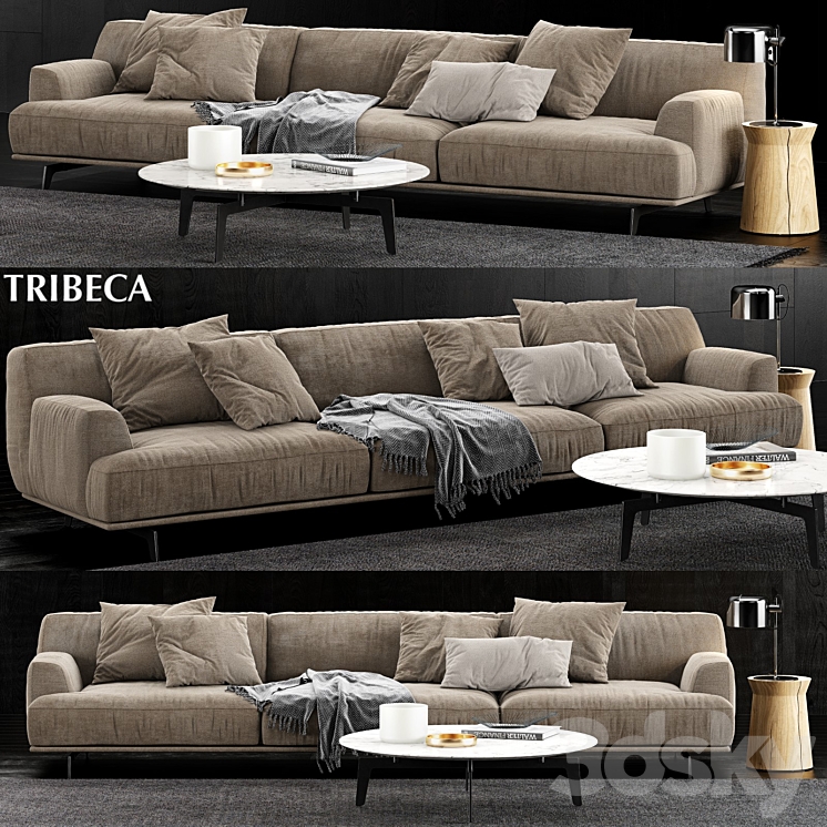 Poliform Tribeca Sofa 1 - Sofa - 3D model