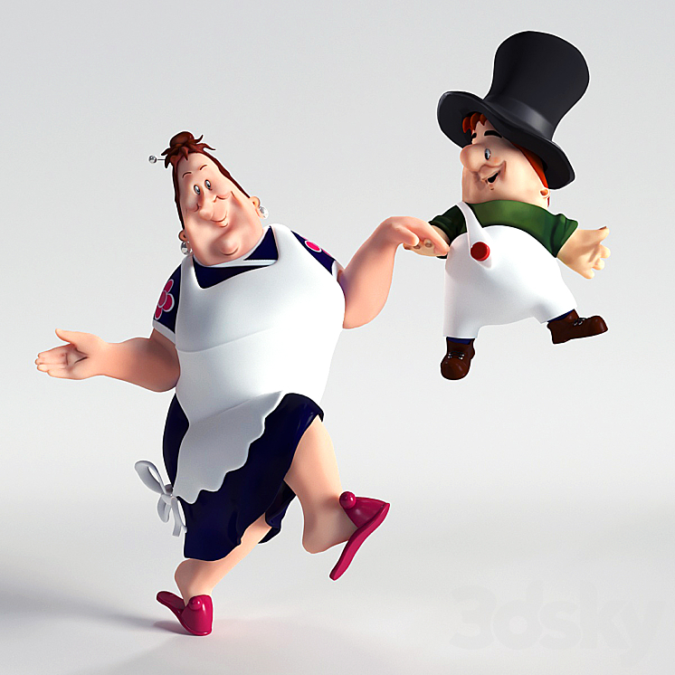 Carlson and Freken Bock - Toy - 3D model