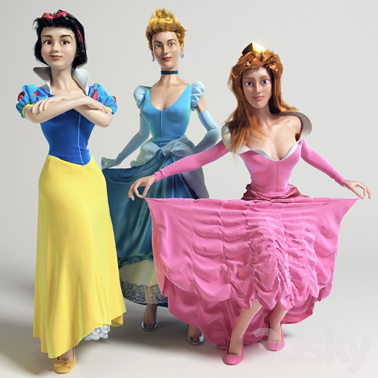 Disney Princess (vray GGX) - Creature - 3D model
