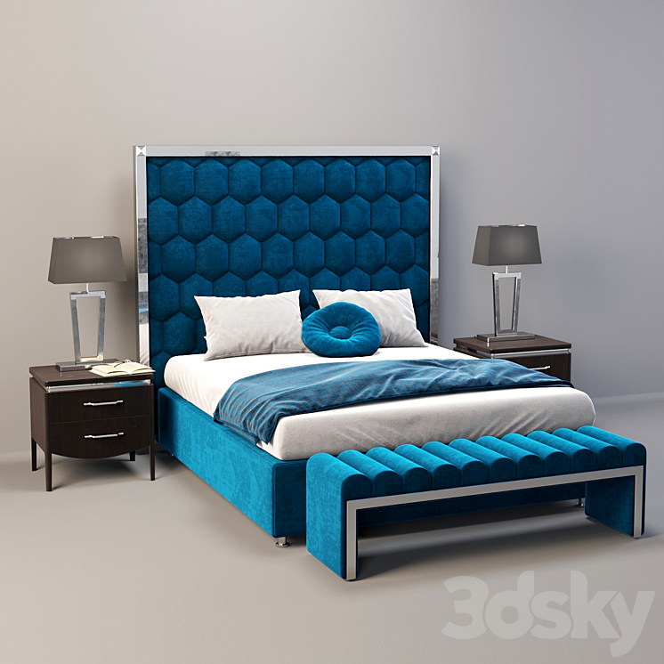 Italian bedroom NIGHT 7 DV HOME COLLECTION - Bed - 3D model