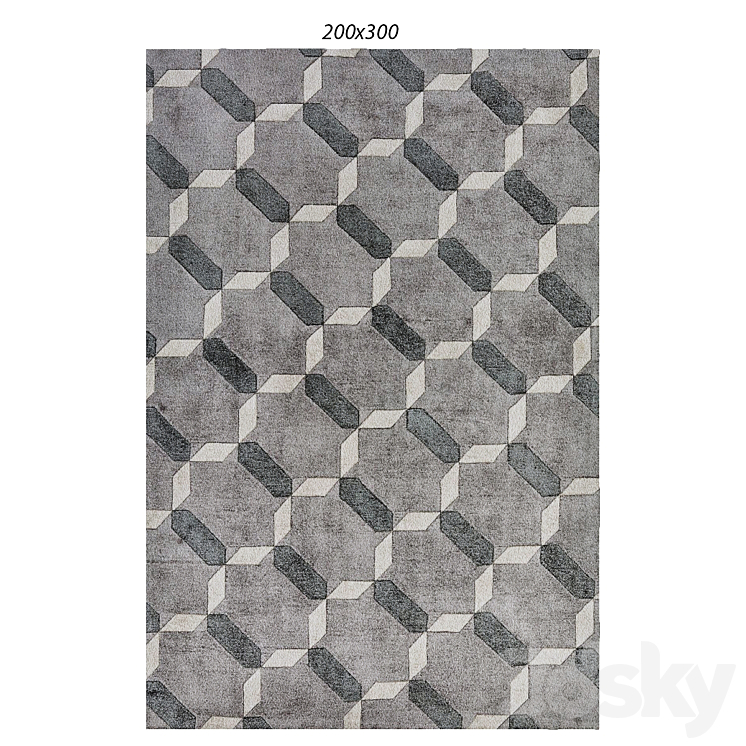 Penelope Gray contemporary carpet - Carpets - 3D model