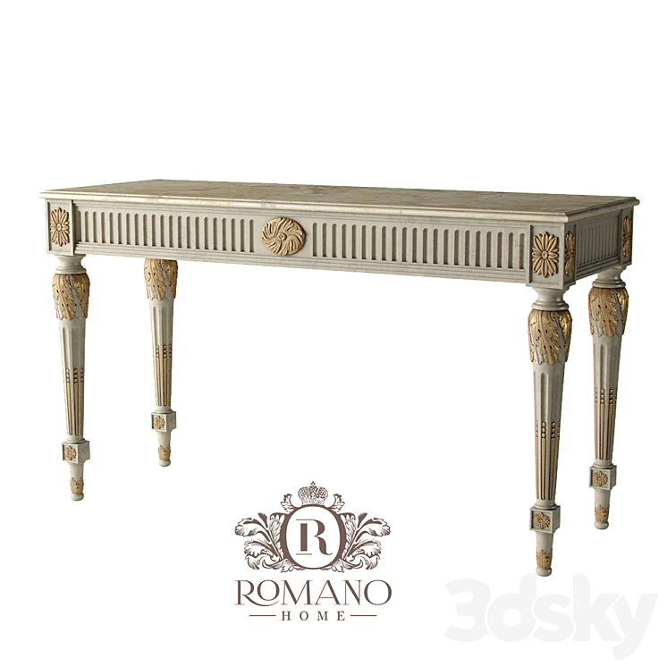 (OM) Letitia Console (four legs) Romano Home - Console - 3D model
