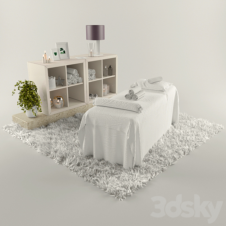 Spa Bed Massage Table - Beauty salon - 3D model
