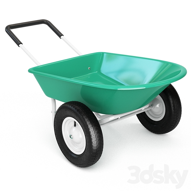 Giantex Large Capacity 2-Wheel Garden Utility Wheelbarrow - Other - 3D ...