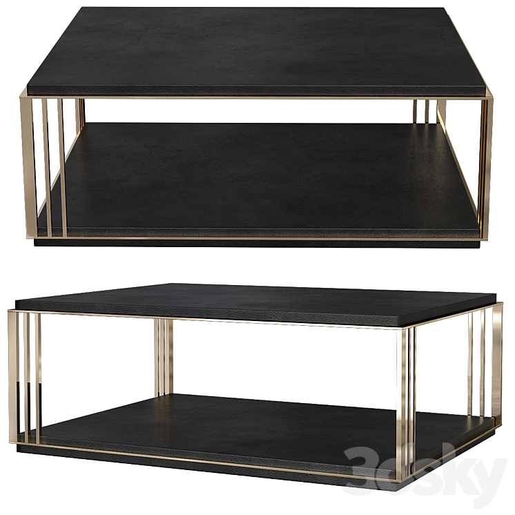 Fraser Coffee Table Gold by Bonham № 007 - Table - 3D model