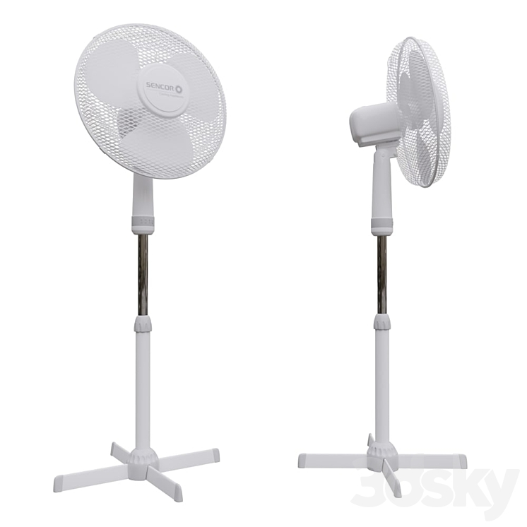 Sencor fan on stand 4047wh - Miscellaneous - 3D model
