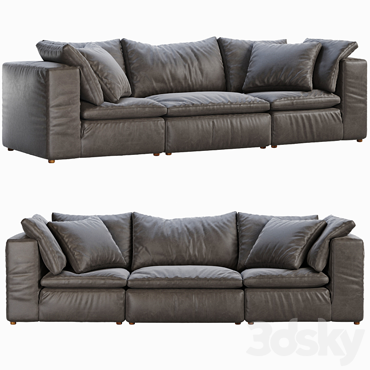 RH Cloud Modular Leather Sofa - Sofa - 3D model