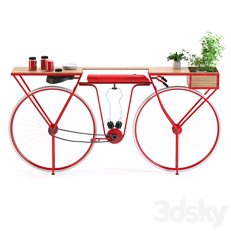 Console bike red - Other decorative objects - 3D model