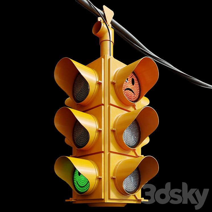 traffic light - Urban environment - 3D model