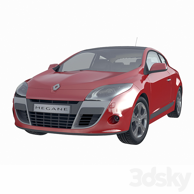 Renault Megane Coupe 2009 - Ground Transport - 3D model