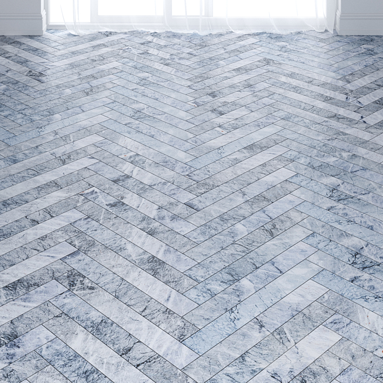 Blue Marble Floor Tiles in 2 types - Tile - 3D model