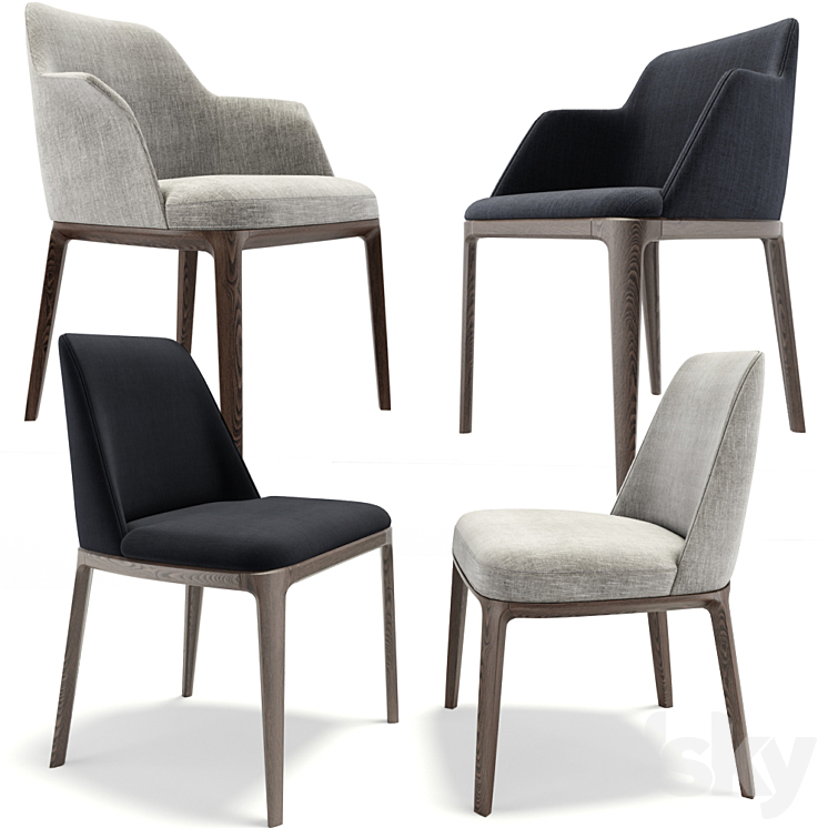 Poliform Grace And Sophie Chair Sets - Chair - 3D model