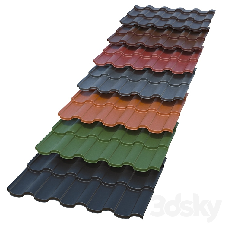 ADAMANTE Ruukki metal tile - Facade element - 3D model