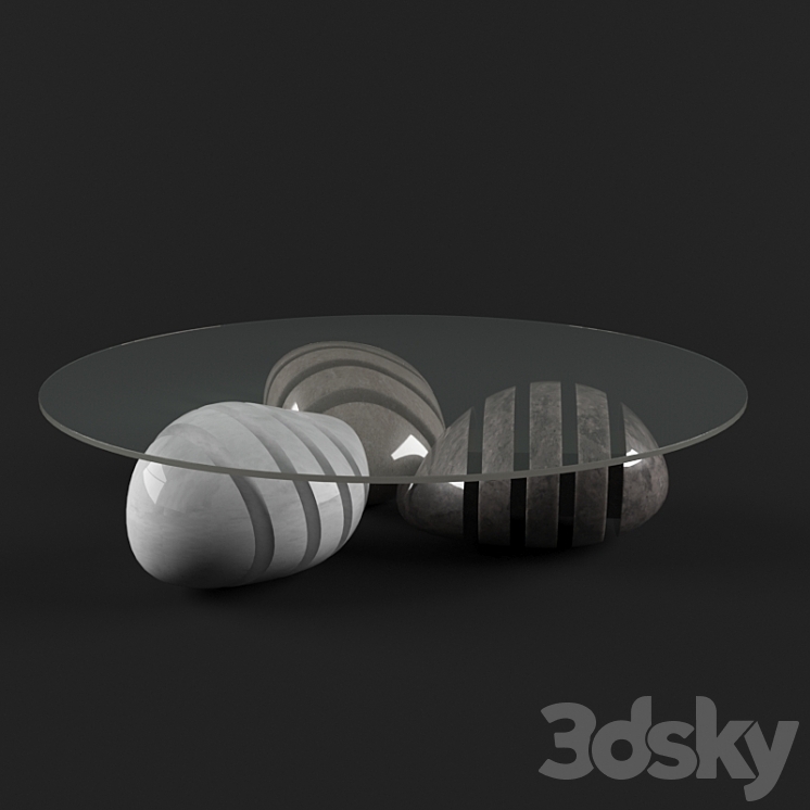 Decorative Stone Table - Table - 3D model