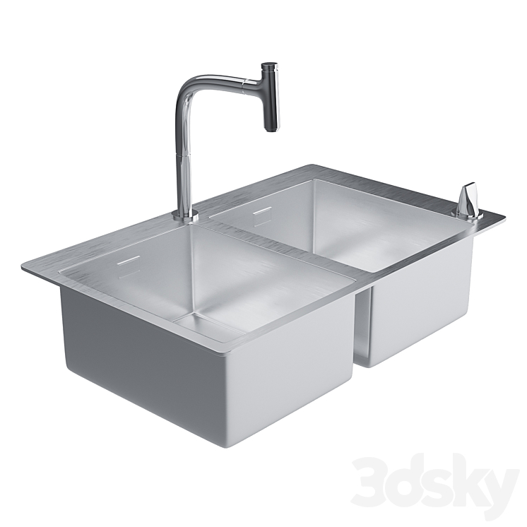 Hansgrohe kitchen combination 3 - Sink - 3D model