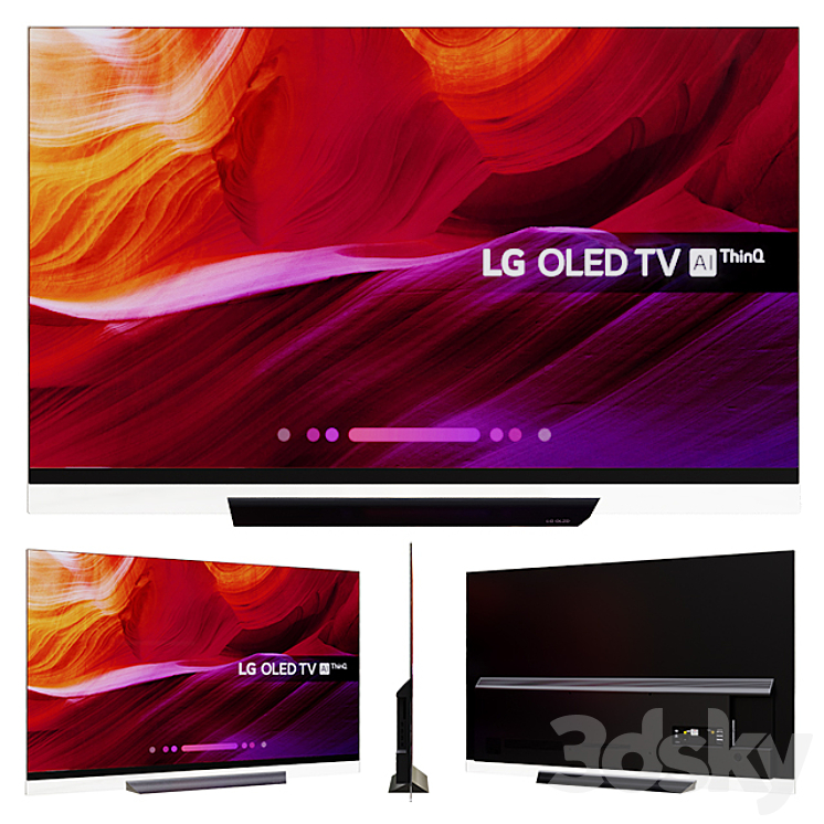 LG 55 65 inch OLED TV 4K Ultra HD HDR - TV - 3D model