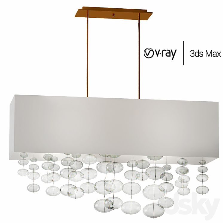 Rectangle_shade - Pendant light - 3D model