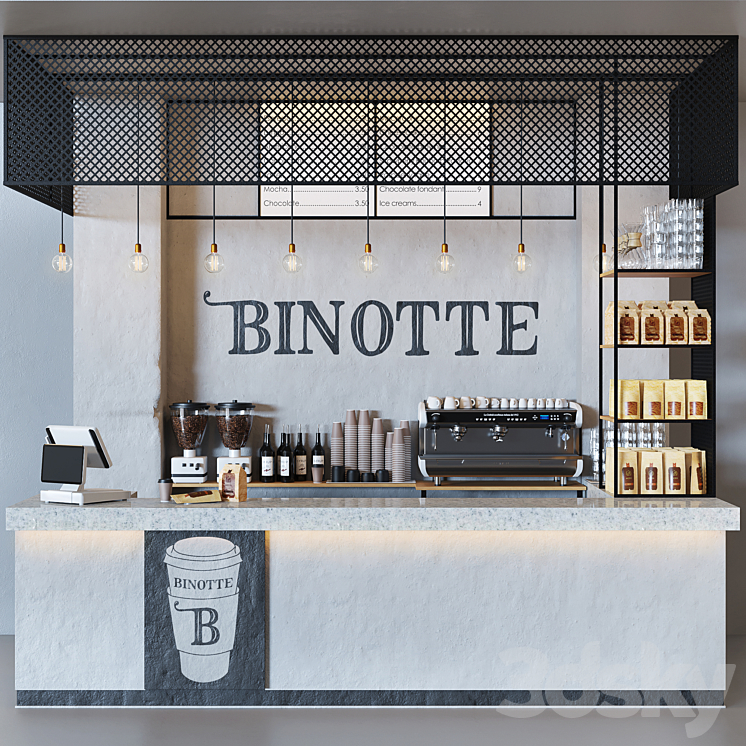 Cafe binotte - Restaurant - 3D model