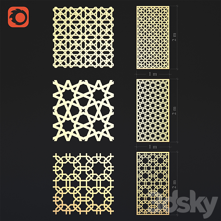 Islamic 3d panel - Other decorative objects - 3D model