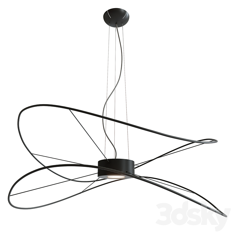 Axolight hoops black - Pendant light - 3D model