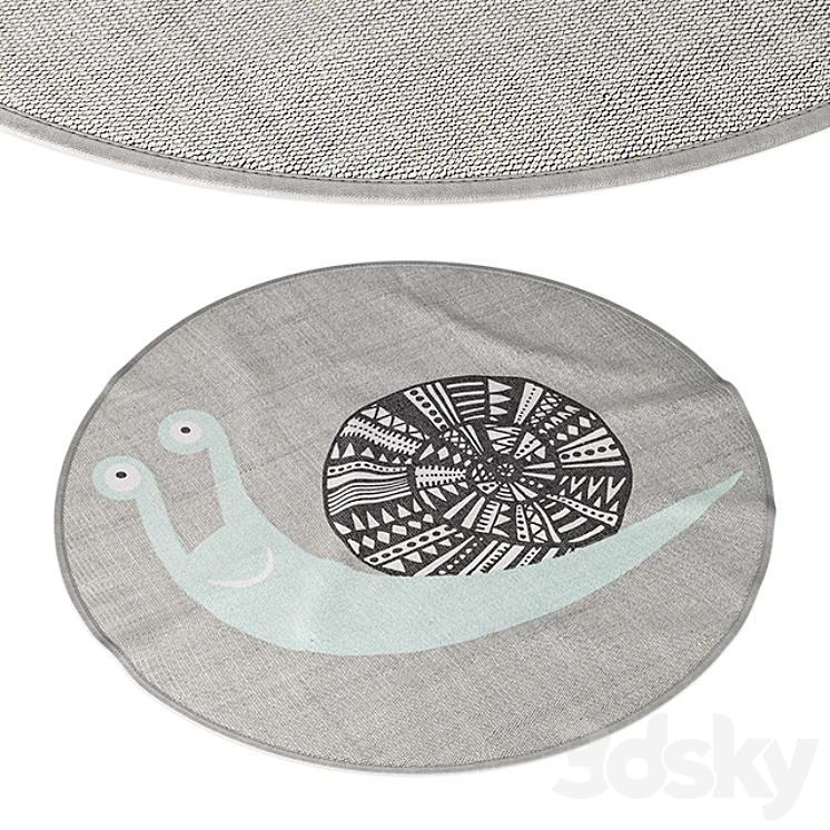 Rug bloomingville snail - Carpets - 3D model