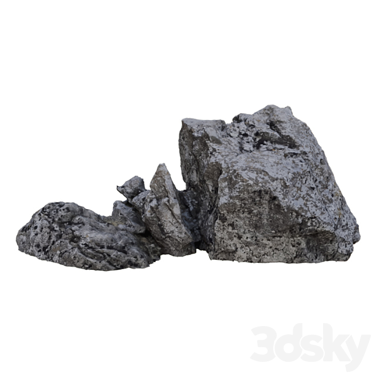 3D scan rock - Environment elements - 3D model