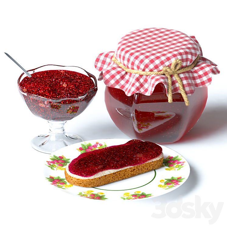 Jam_set - Food and drinks - 3D model