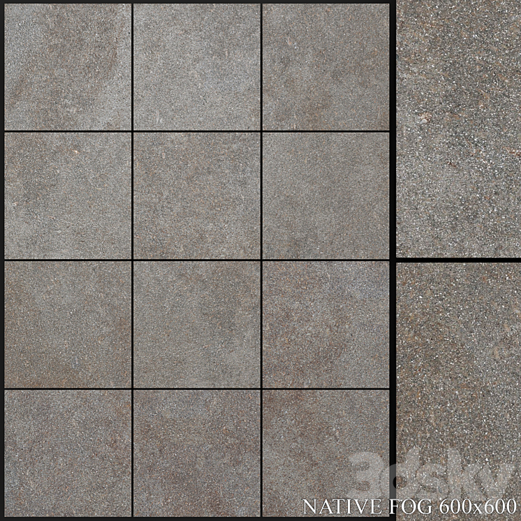 ABK Native Fog 600x600 - Tile - 3D model