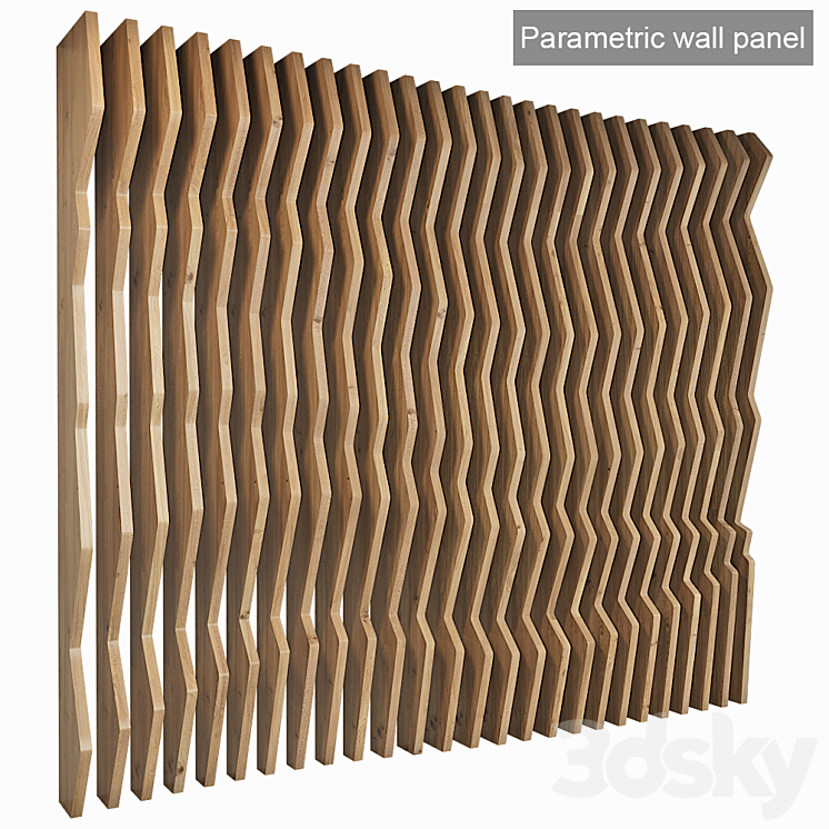 Parametric wall panel 01 - Other decorative objects - 3D model