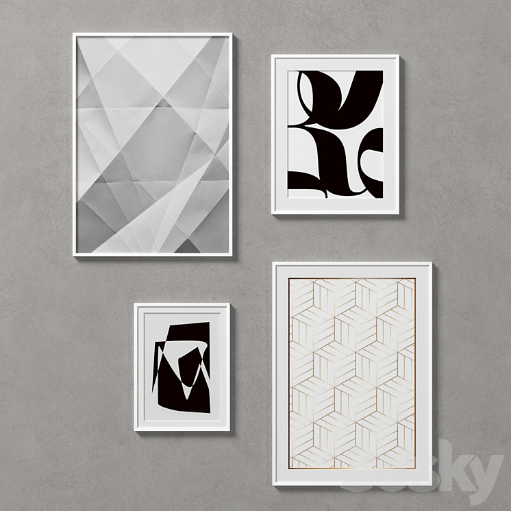 Gallery Wall_015 - Frame - 3D model