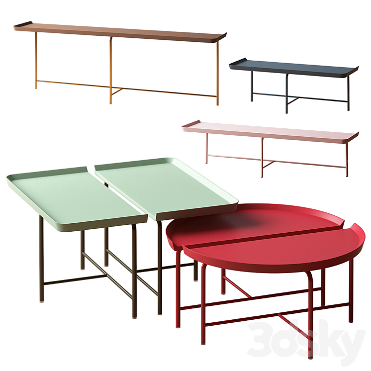 Table set 1 + 1 by PIANCA - Table - 3D model