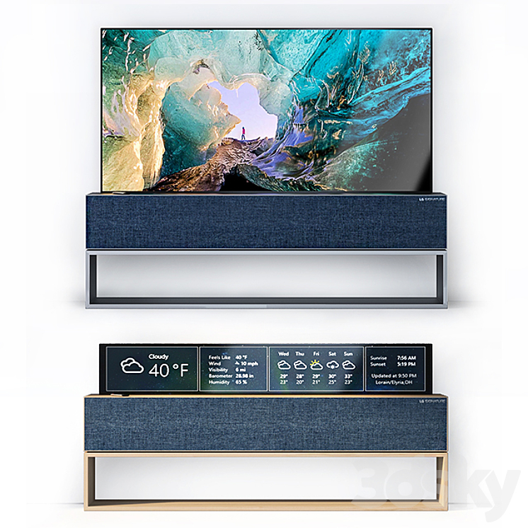 LG Signature Oled TV R - TV - 3D model