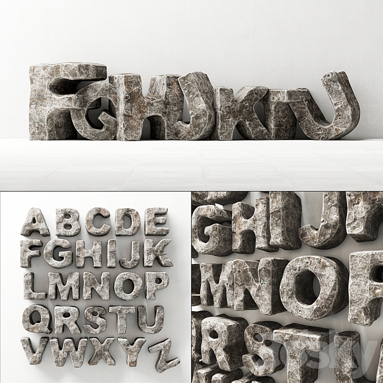 Stone letters english / Stone English letters - Other decorative ...