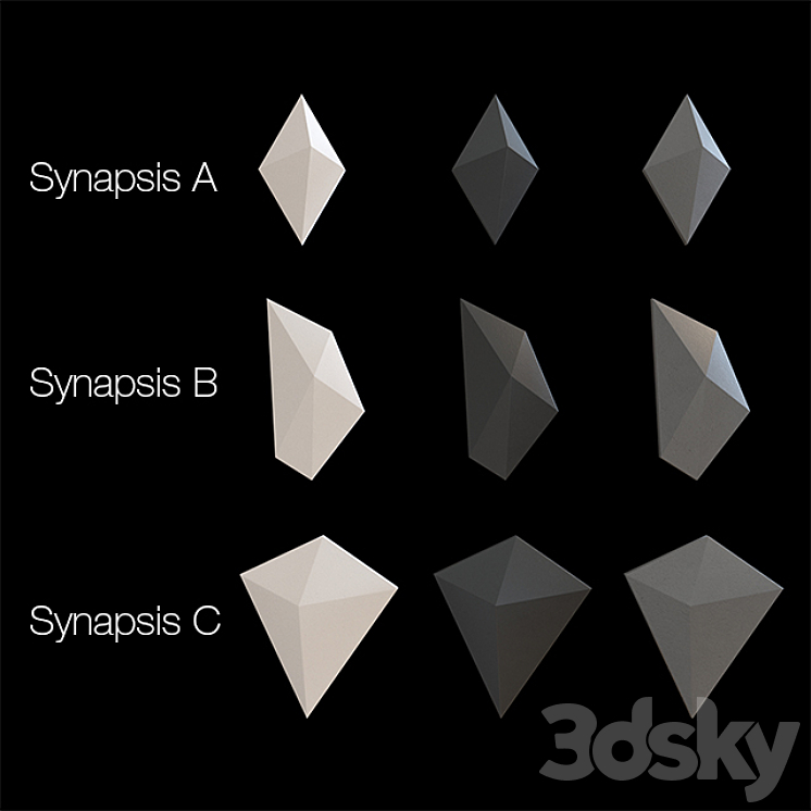 Synapsis - 3D panel - 3D model