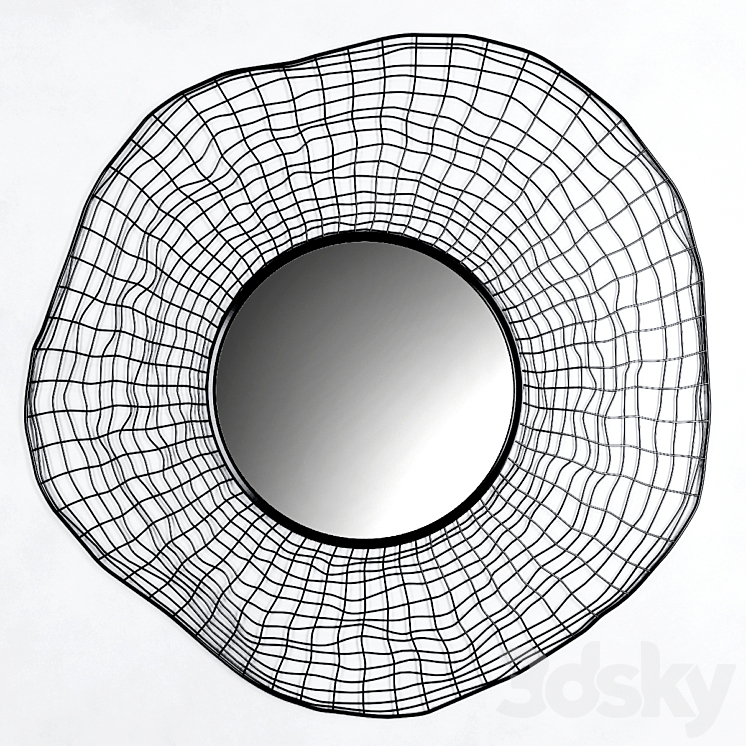Mirror Dalia Metal Wire Frame Wayfair - Mirror - 3D model