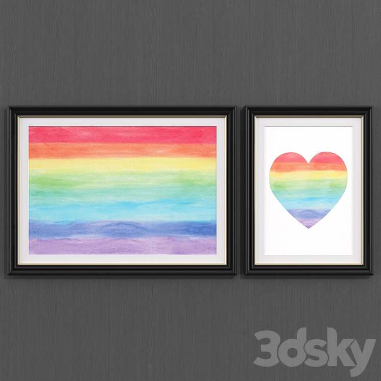 Rainbow set - Frame - 3D model
